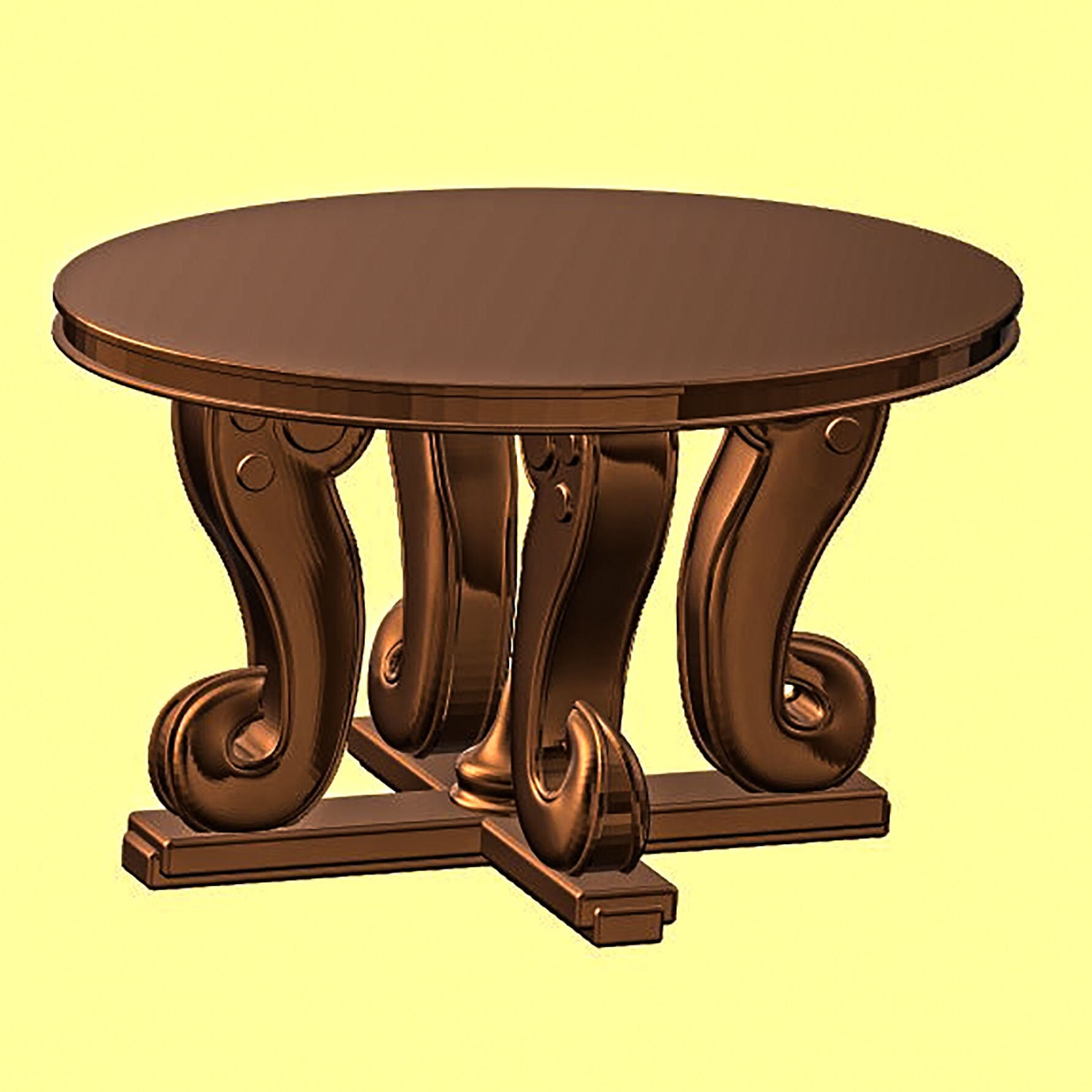 3D STL File Model Interior Decor Retro Table 3D Printing Resin - Etsy