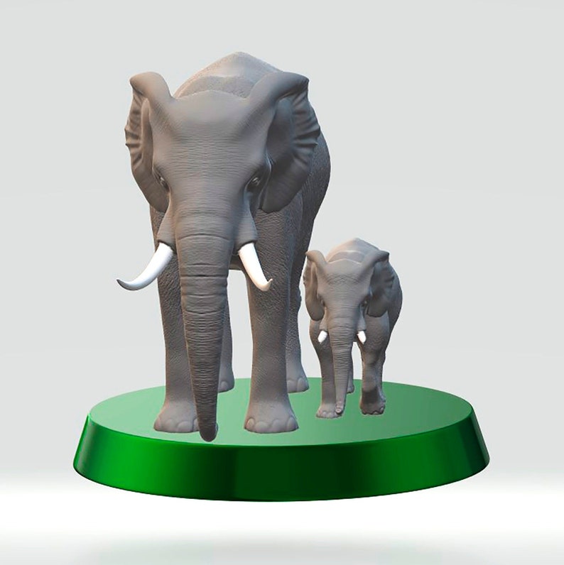 3D STL File Model Elephant Diorama for 3D Printer - Etsy