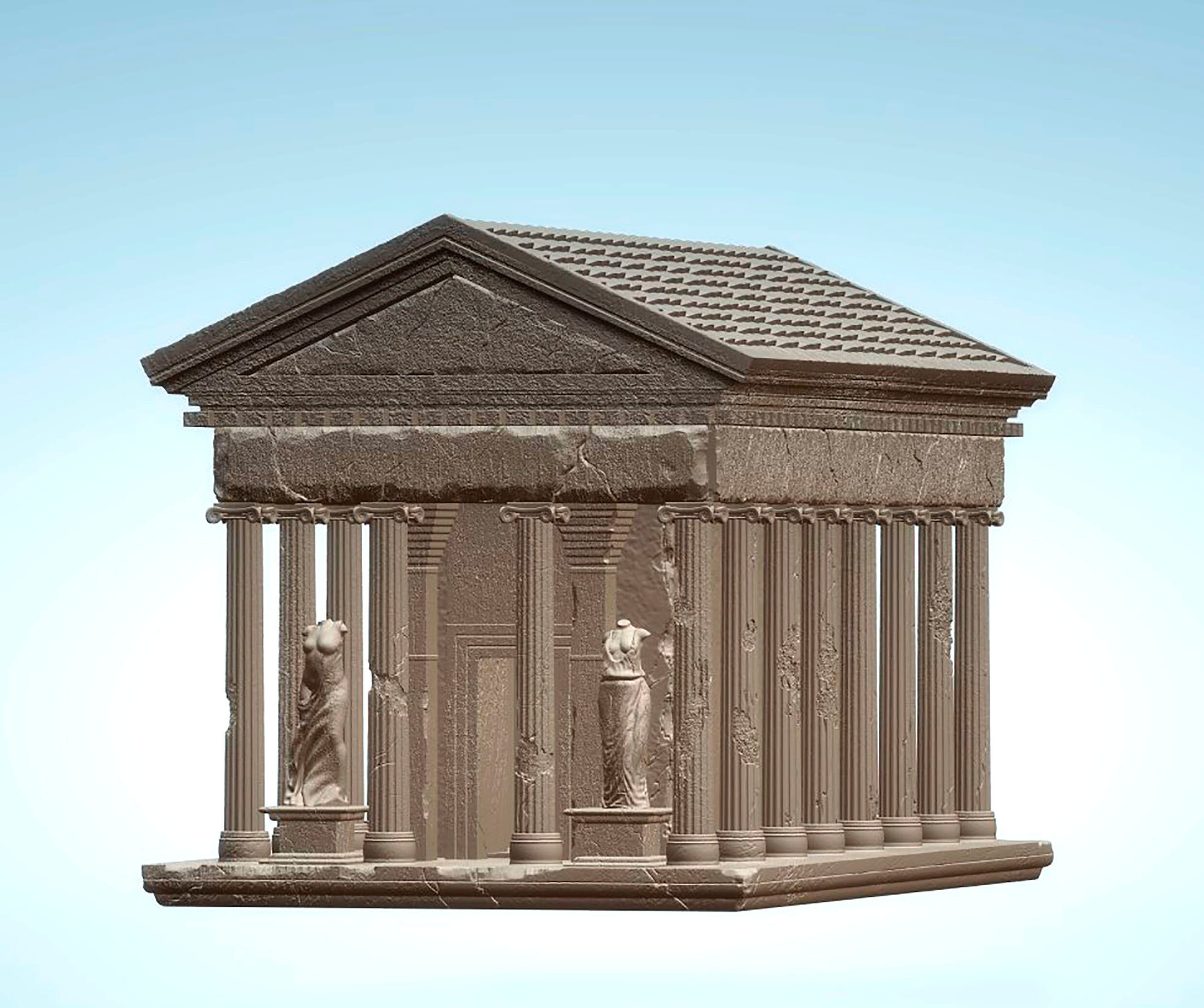 3D STL File Greek Temple for 3D Printing, Diorama - Etsy