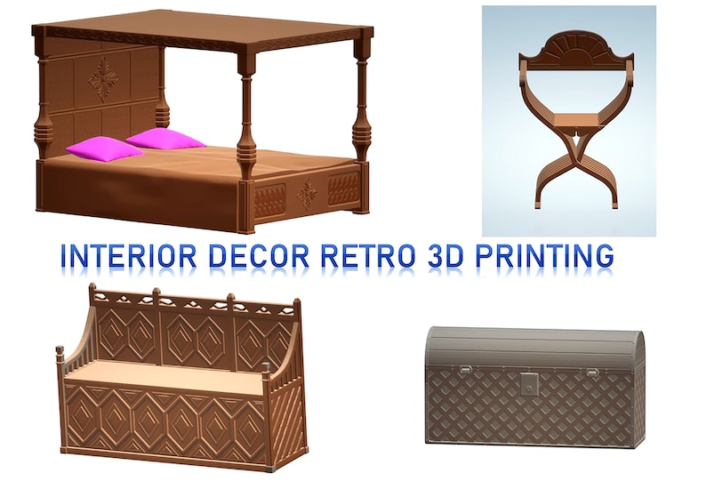 3D STL Files Models Interior Decor Retro II for 3D Printing - Etsy