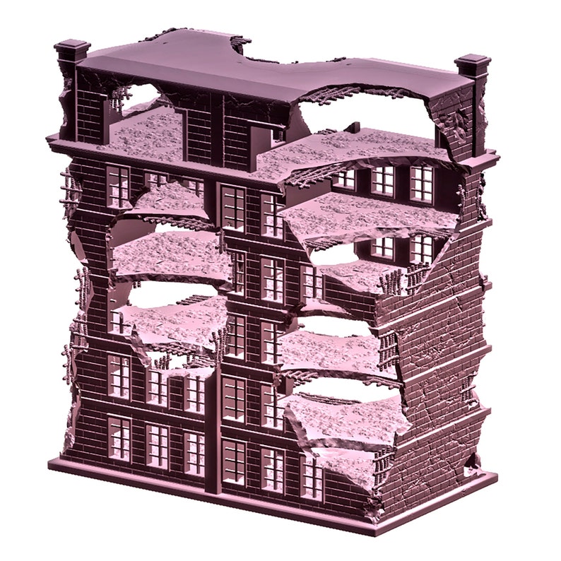 3D STL File Model Destroyed Building 2 for 3D Printing - Etsy Australia