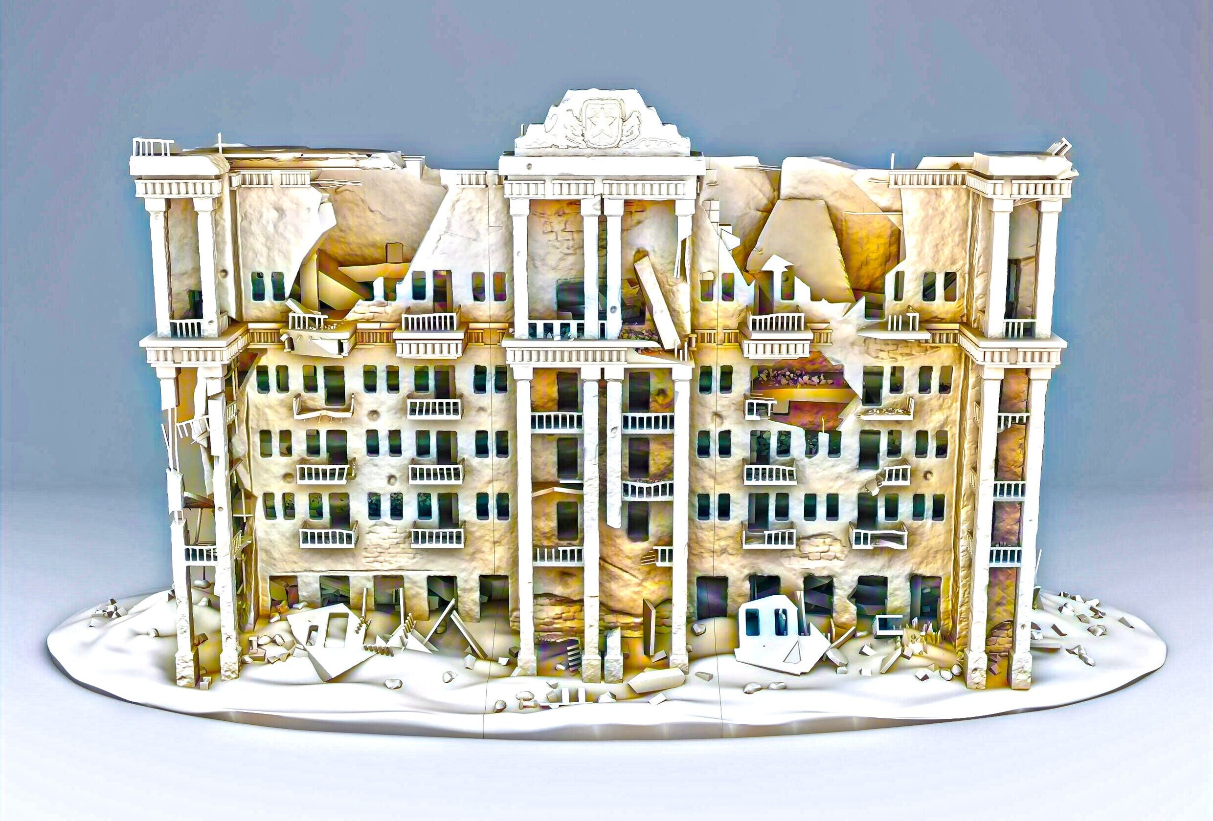 3D STL File Model Destroyed Building 3 for 3D Printing - Etsy