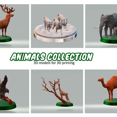 3D STL Files Animal Collection 3D Printing - Etsy