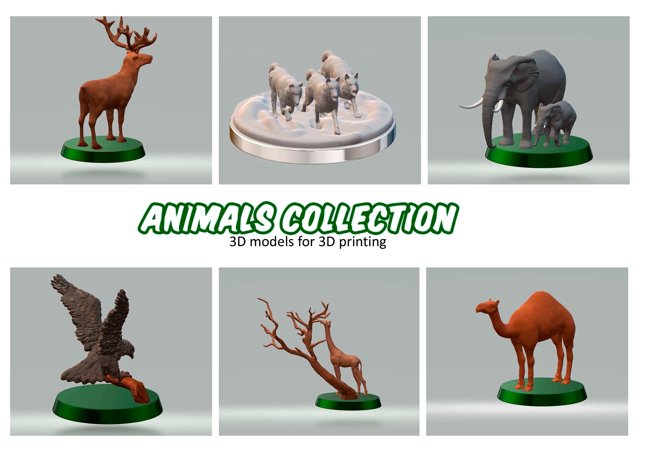 3D STL Files Animal Collection 3D Printing - Etsy