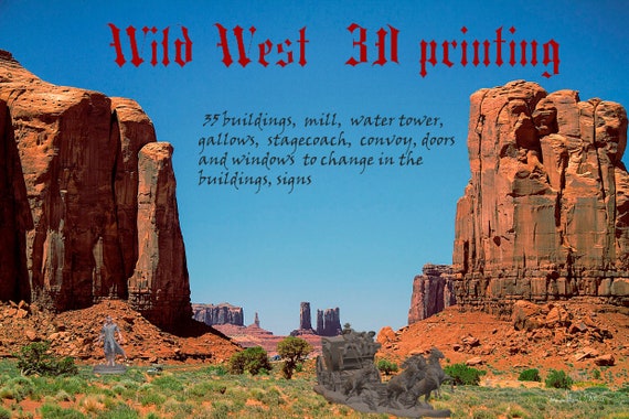 3D STL File Model Wild West for 3D Printing - Etsy