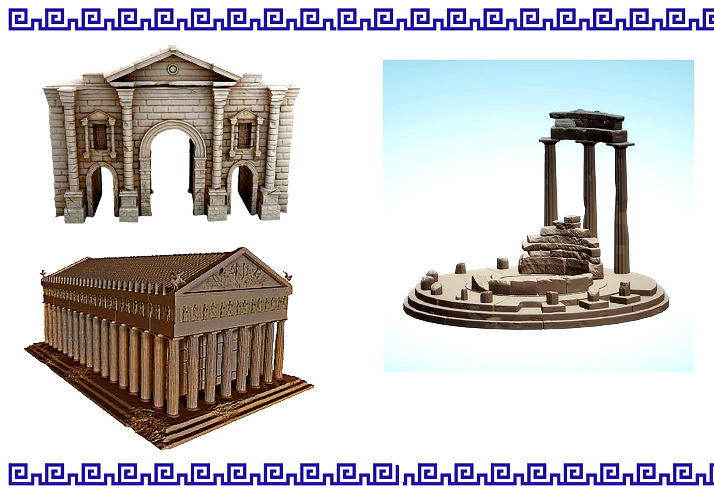 3D STL Files Model Greek Architecture for 3D Printing - Etsy