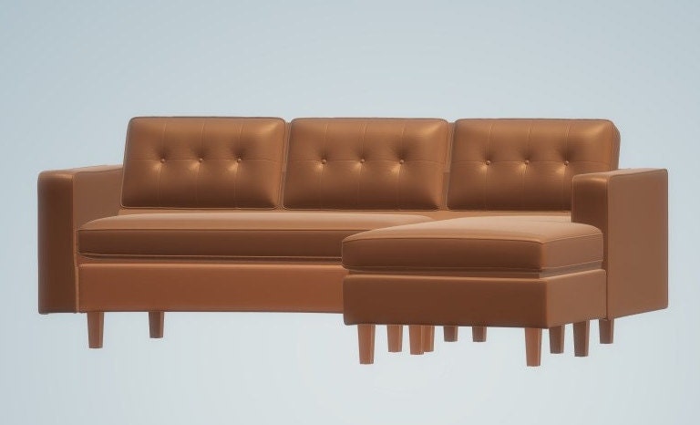 3D STL File Model Interior Decor Sofa Chaise Longue 3D Printing Resin ...