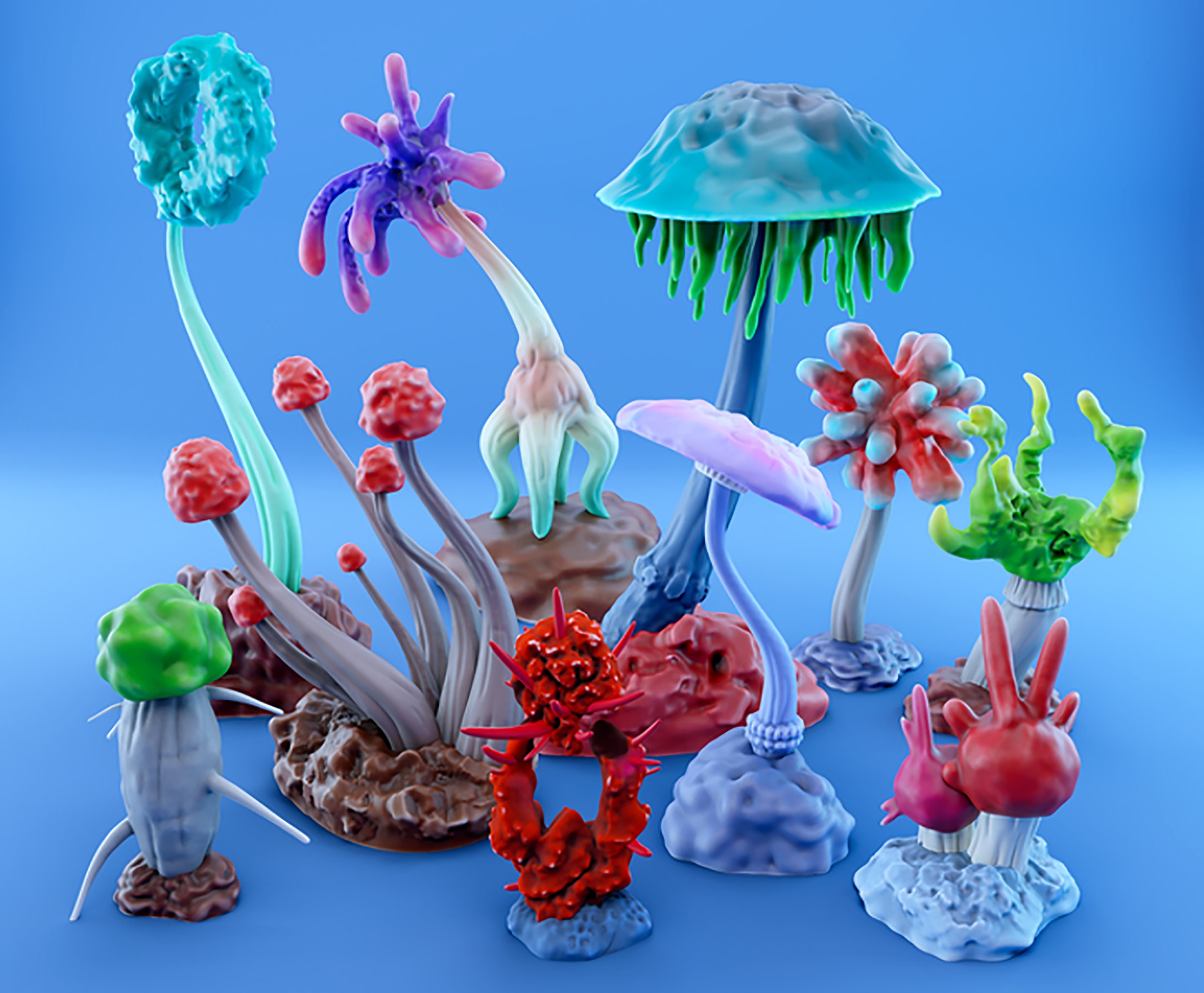 3D STL Files Models Plants Marine World Exoplanets for 3D | Etsy Australia