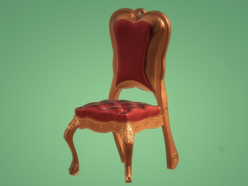 3D STL File Model Interior Decor Retro Chair 3D Printing Resin - Etsy