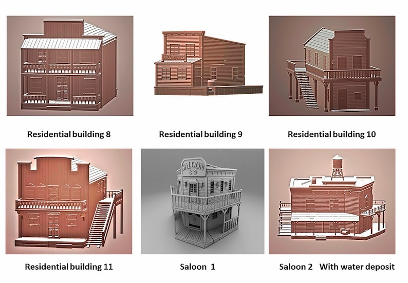 3D STL File Model Wild West for 3D Printing - Etsy