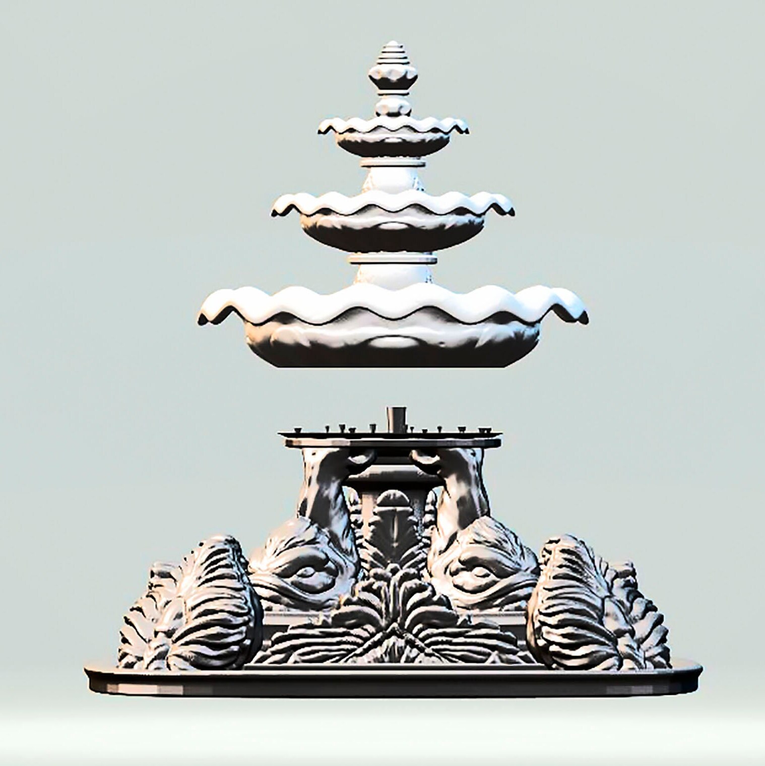 3D STL File Model Ghotic Fountain for 3D Printing - Etsy