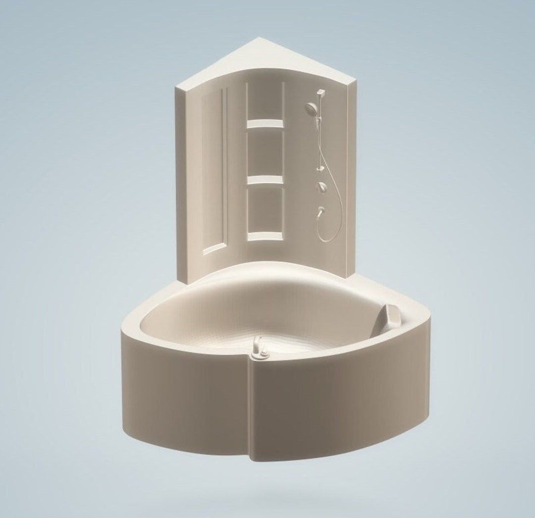 3D STL File Model Interior Decor Hydromassage Shower for 3D Printing ...