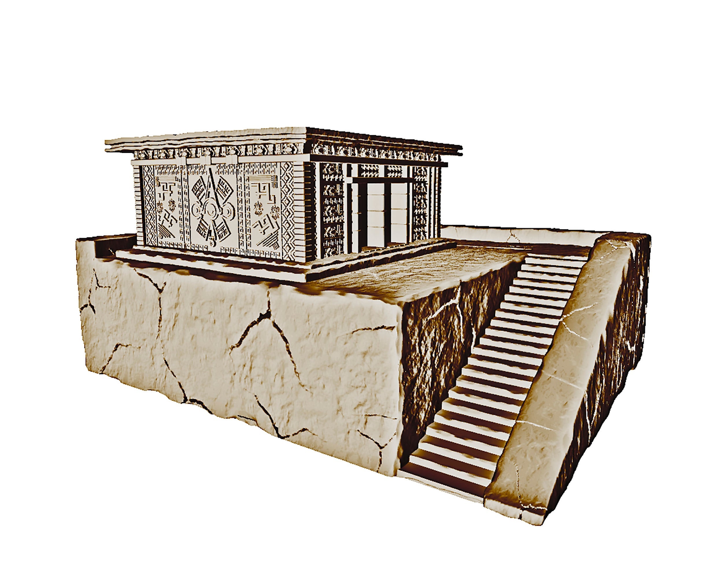 3D STL File Model Temple Maya for 3D Printing Diorama - Etsy India