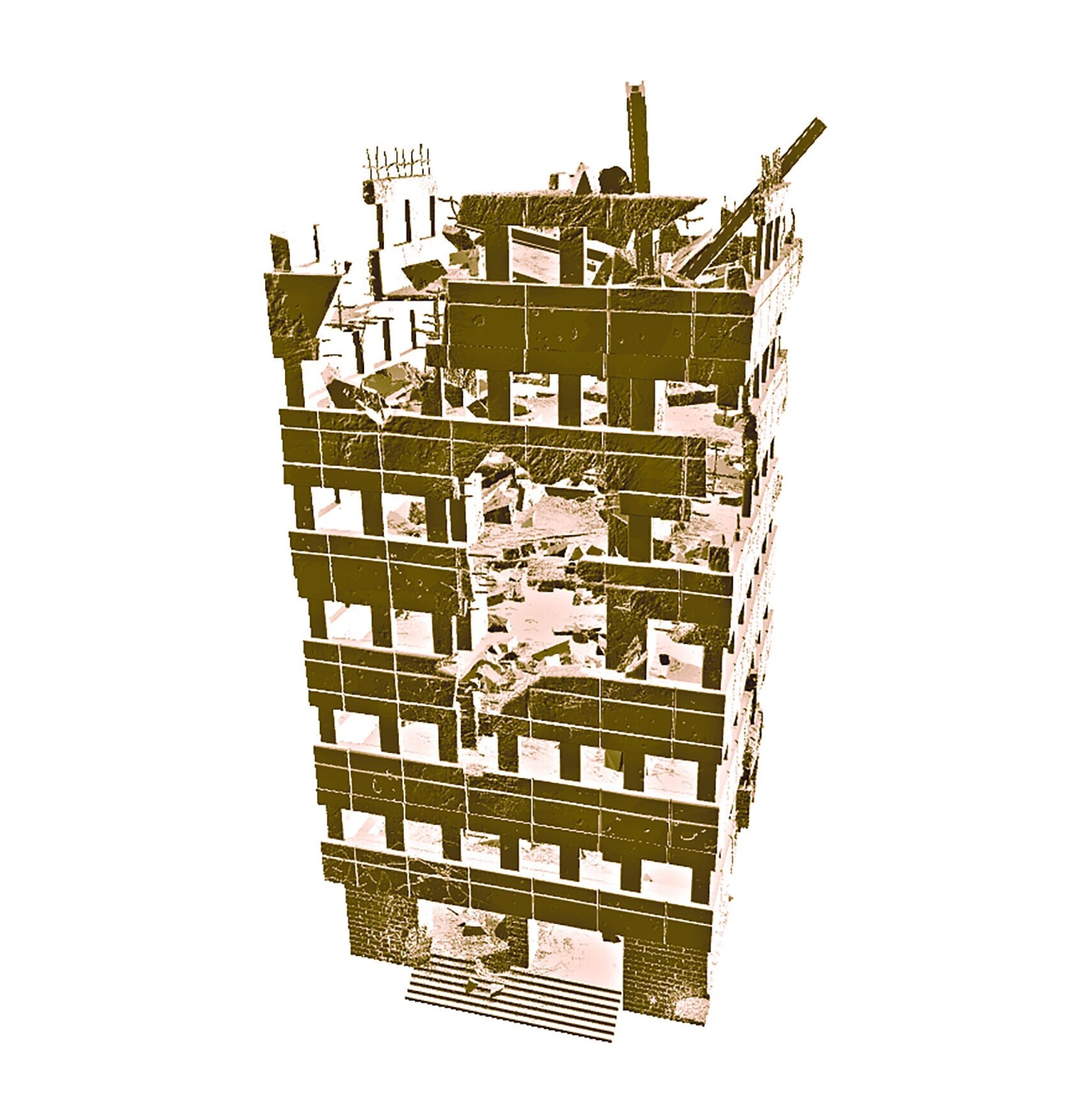 3D STL File Model Destroyed Building 1 for 3D Printing - Etsy