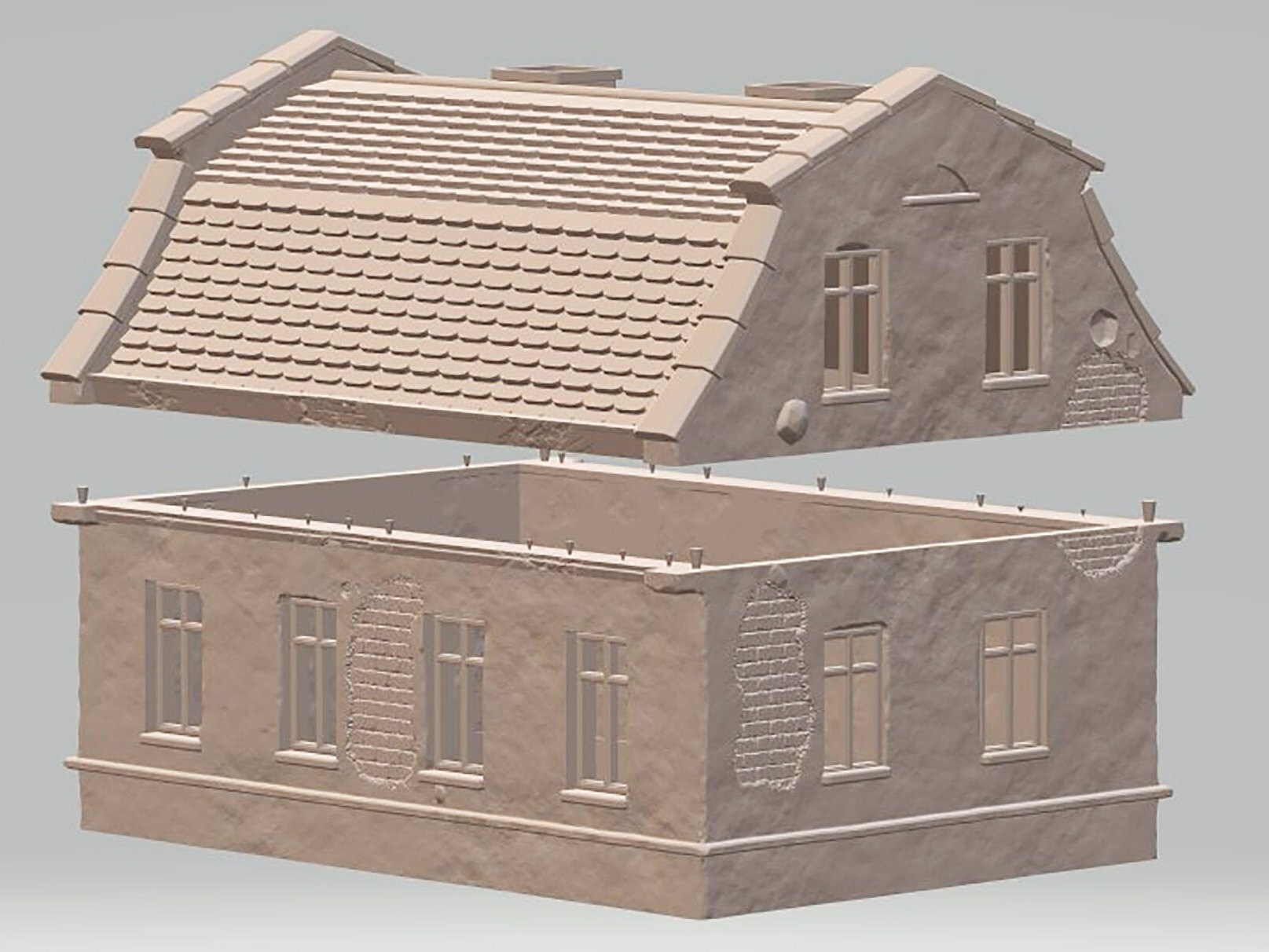 3D STL File House Model World War 2 for 3D Printing - Etsy