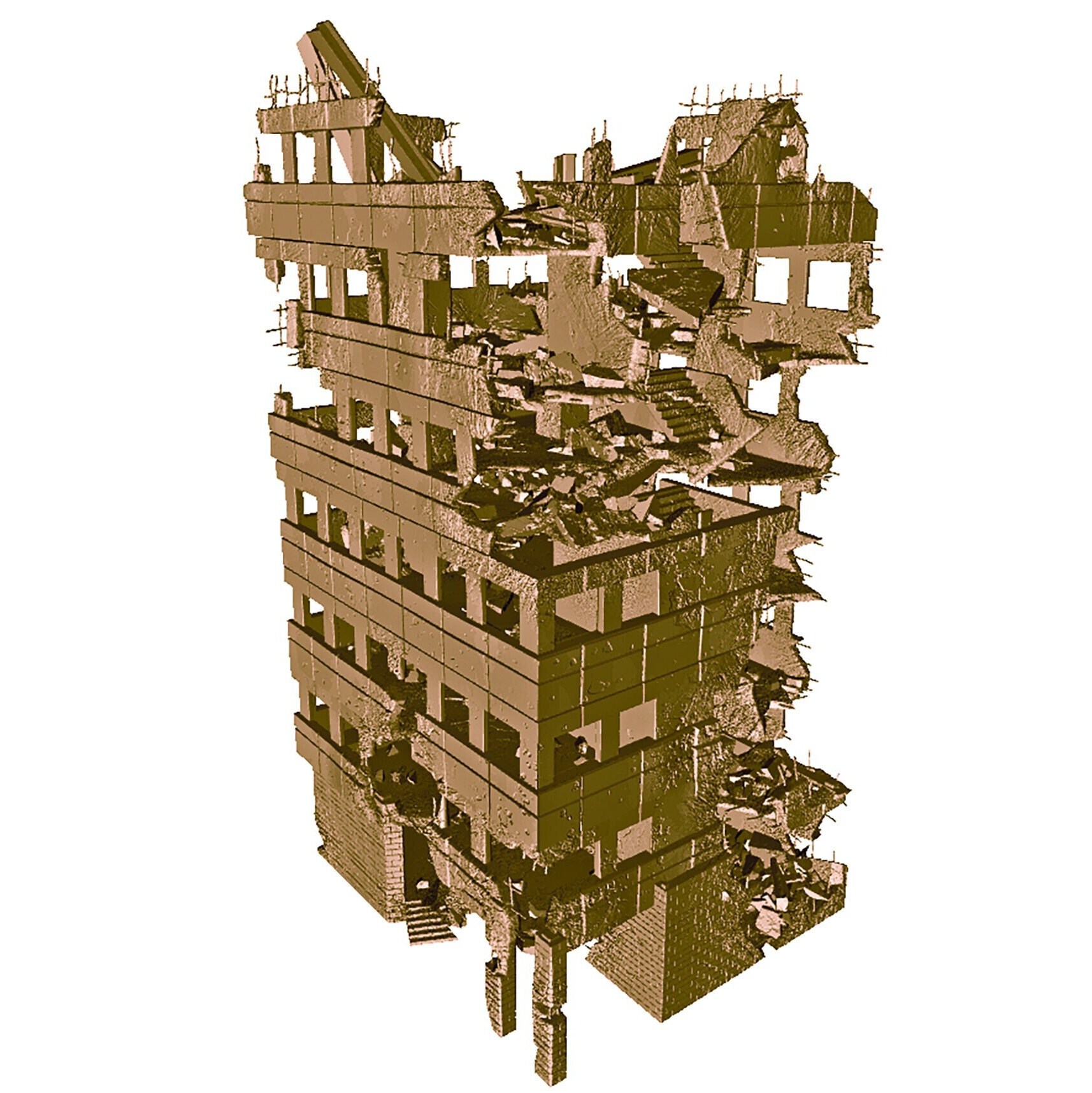 3D STL File Model Destroyed Building 1 for 3D Printing - Etsy