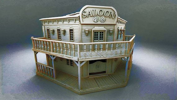 3D STL File Model Saloon Wild West 3D Printing | Etsy
