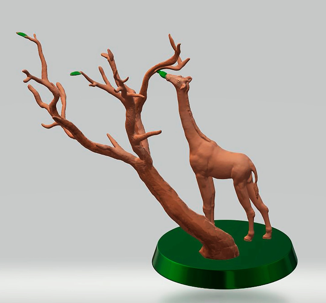 3D STL File Model Giraffe Diorama for 3D Printer - Etsy