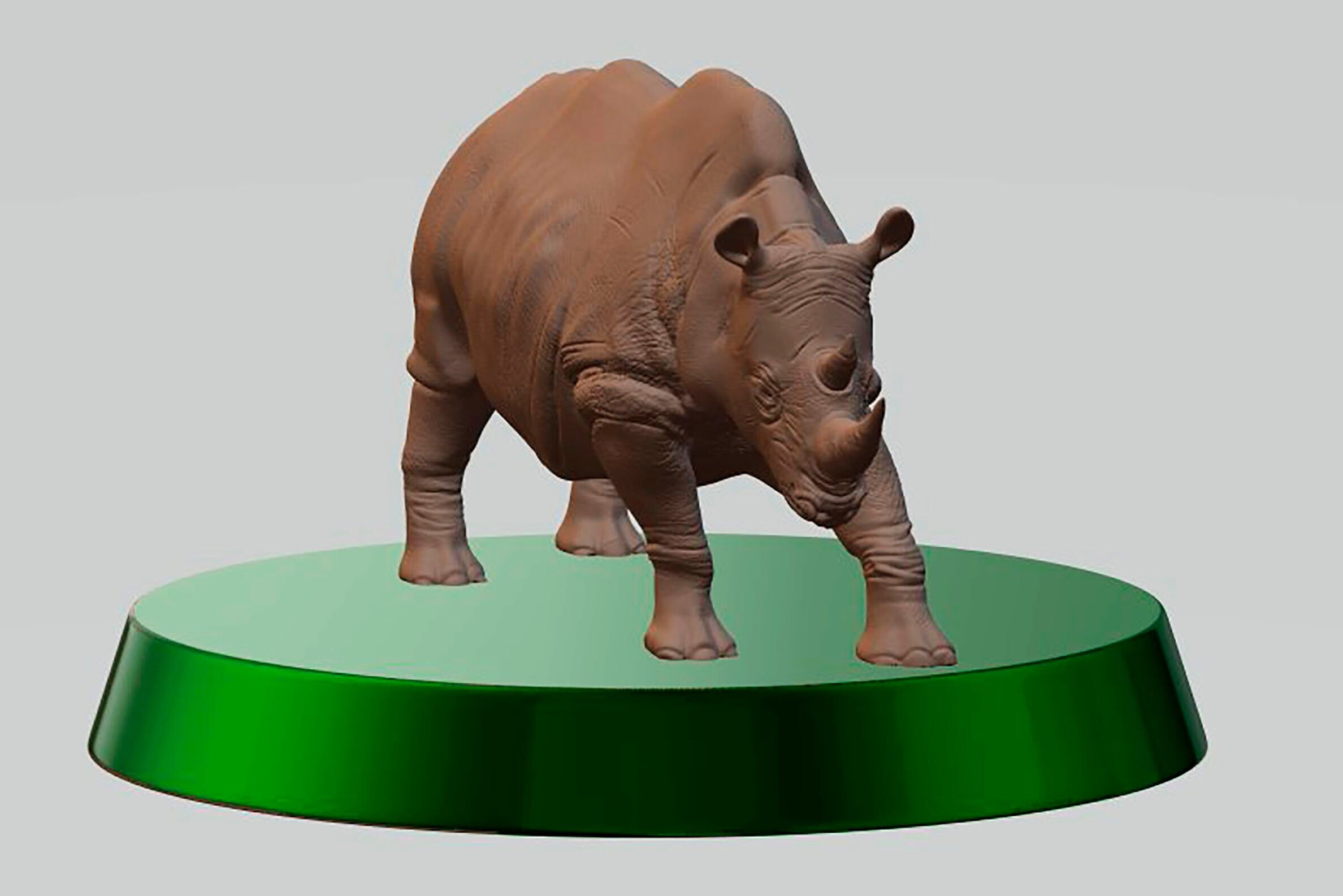 3D STL File Model Rhino Diorama for 3D Printer - Etsy