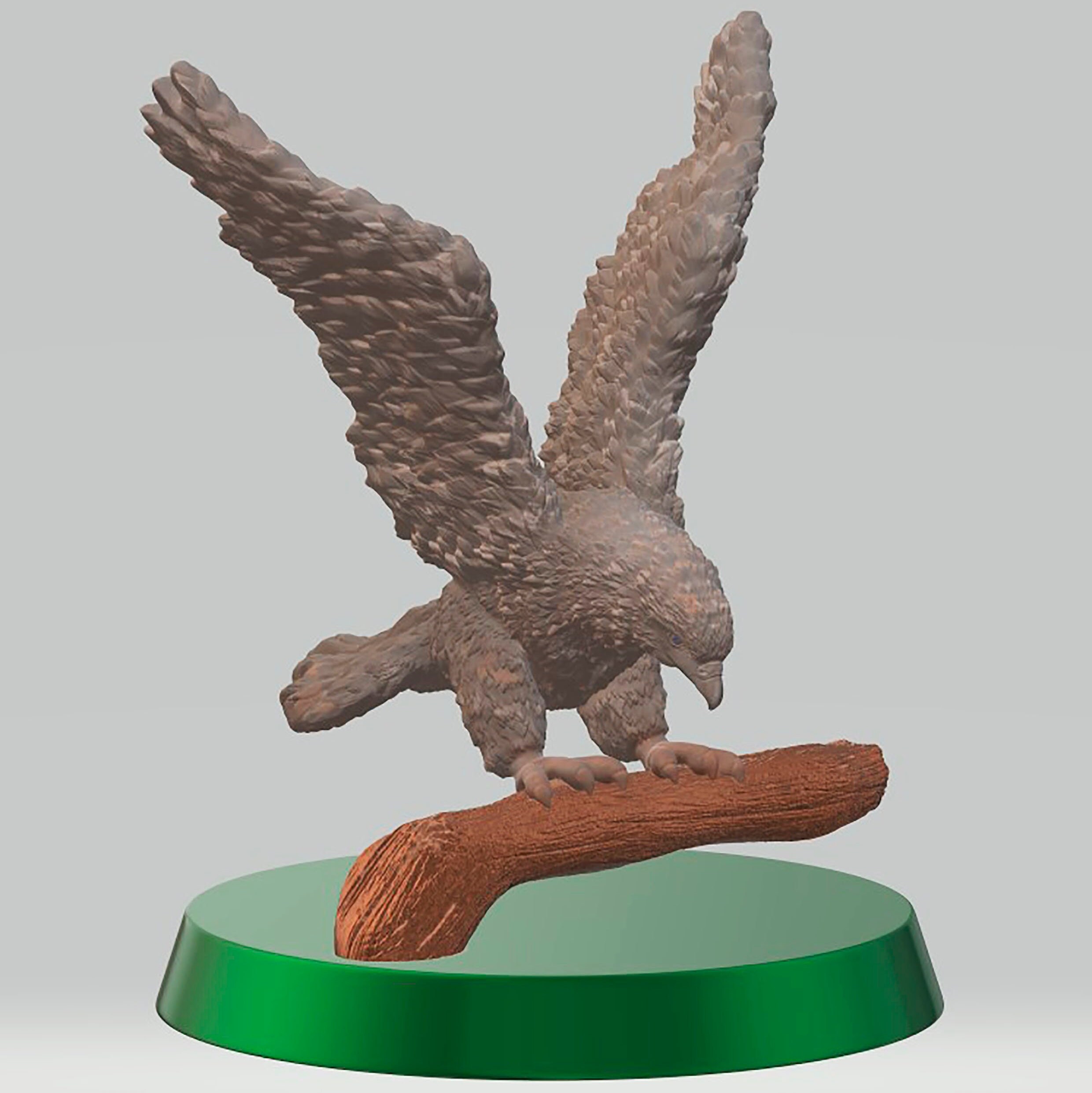 3D STL File Model Hawk Diorama for 3D Printer - Etsy