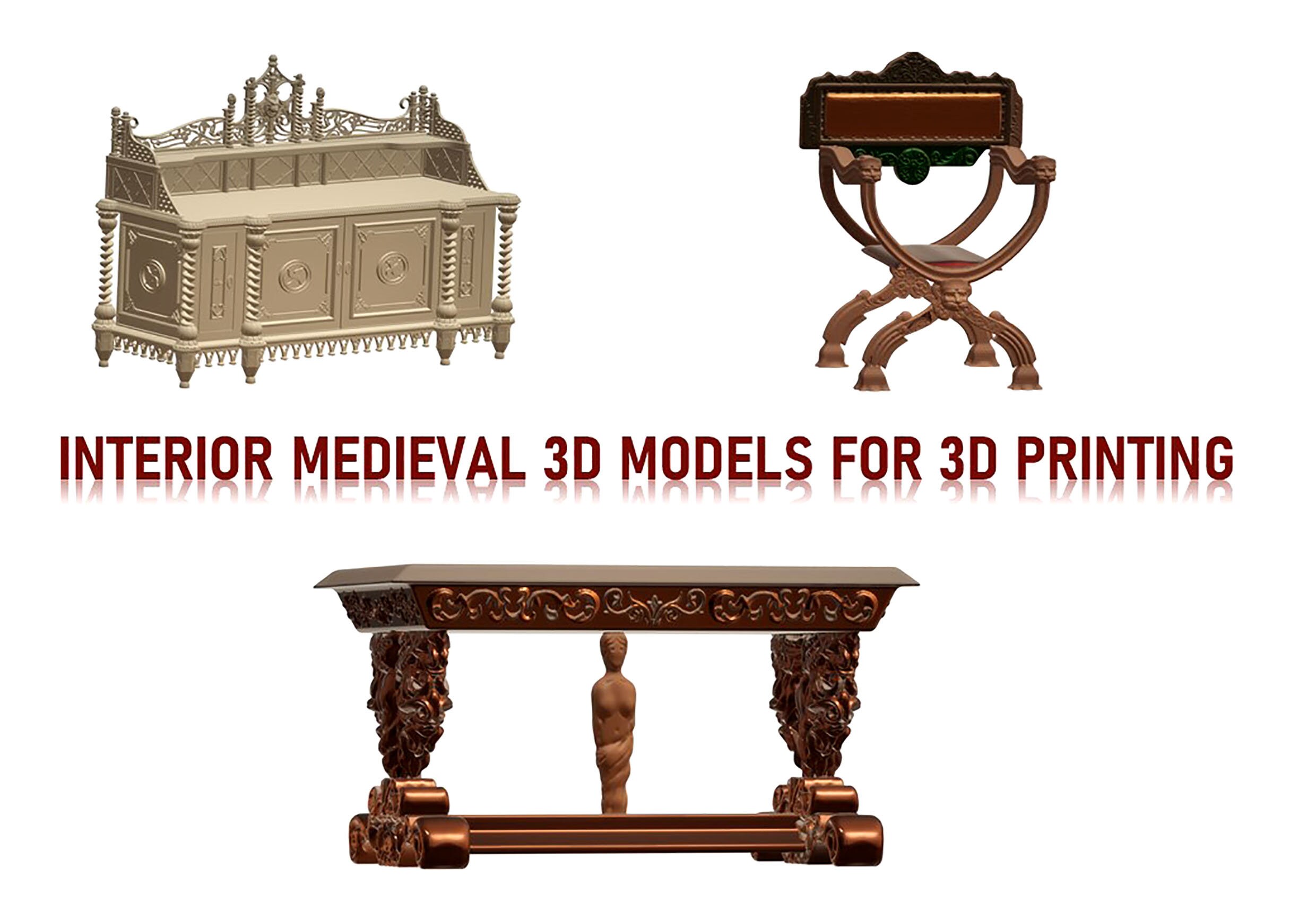 3D STL Files Models Interior Decor Medieval for 3D Printing Resin - Etsy