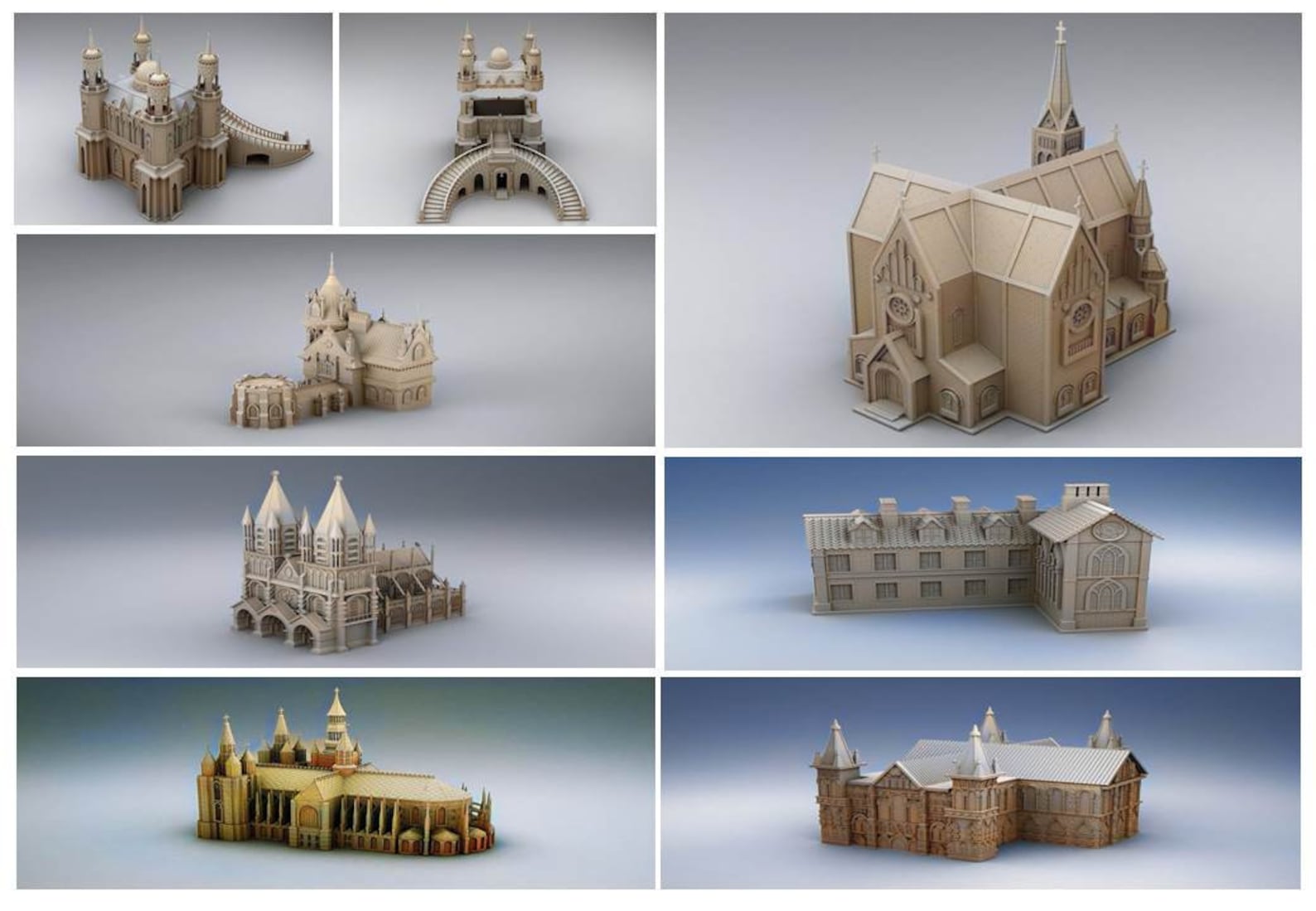 3D STL Files Model Gothic Architecture for 3D Printing - Etsy