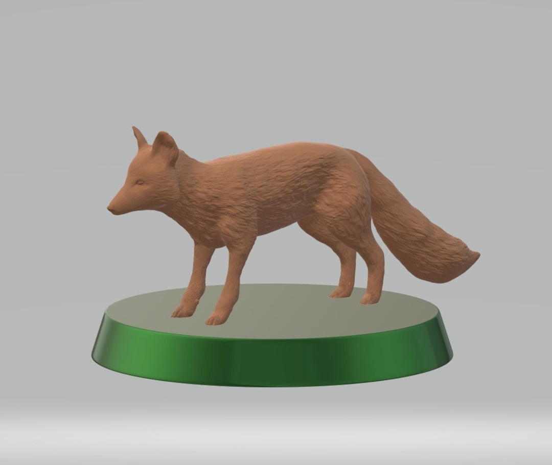 3D STL File Model Fox Diorama for 3D Printer - Etsy