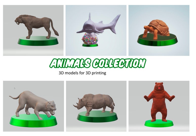 3D STL Files Animal Collection 3D Printing - Etsy