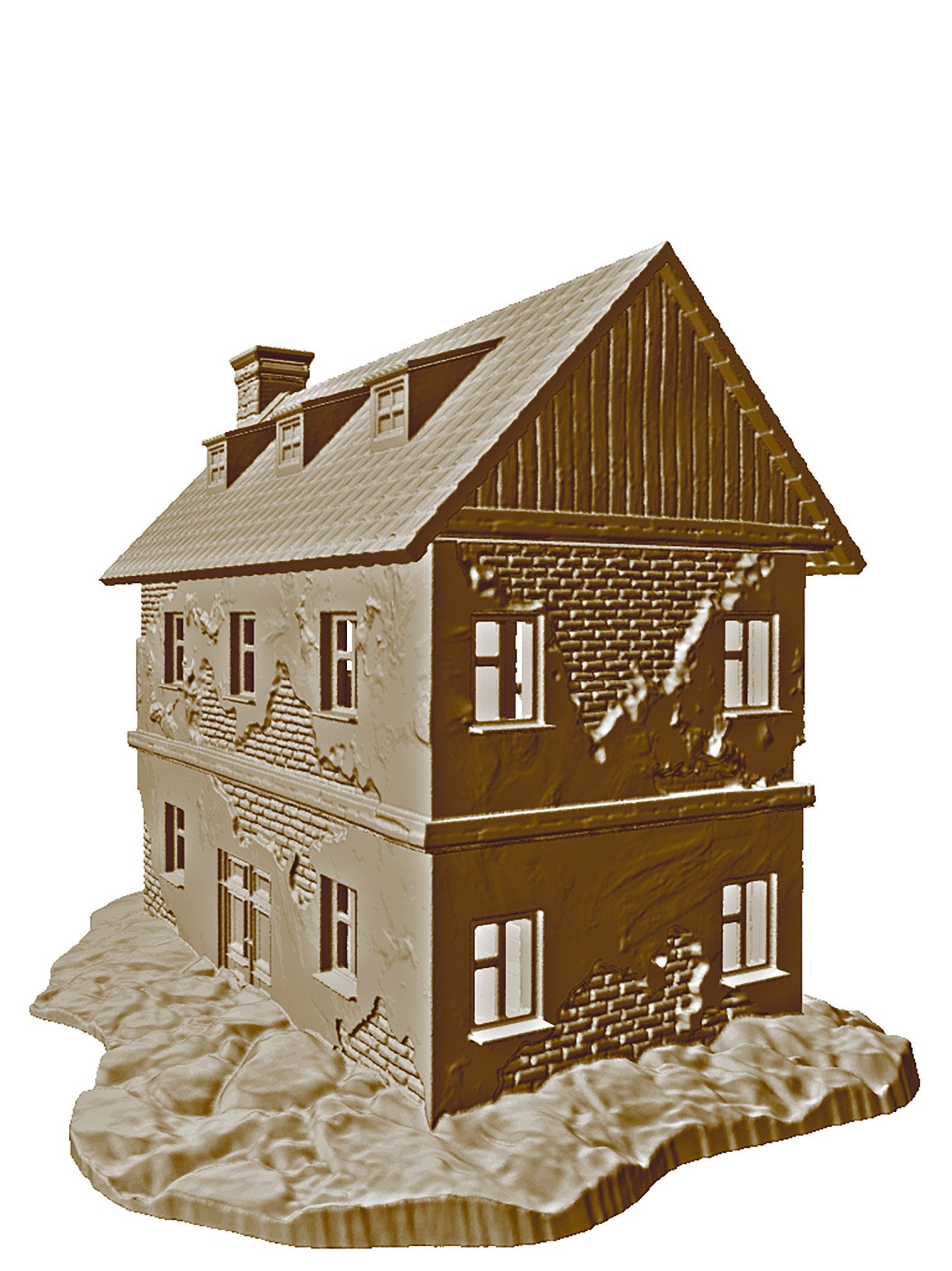 3D STL File House Model World War for 3D Printing - Etsy