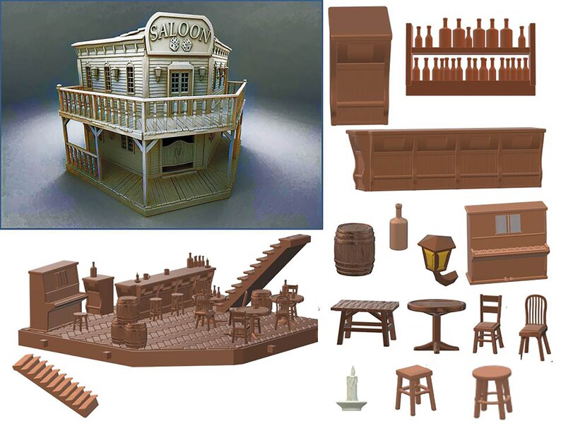 3D STL File Model Wild West for 3D Printing - Etsy