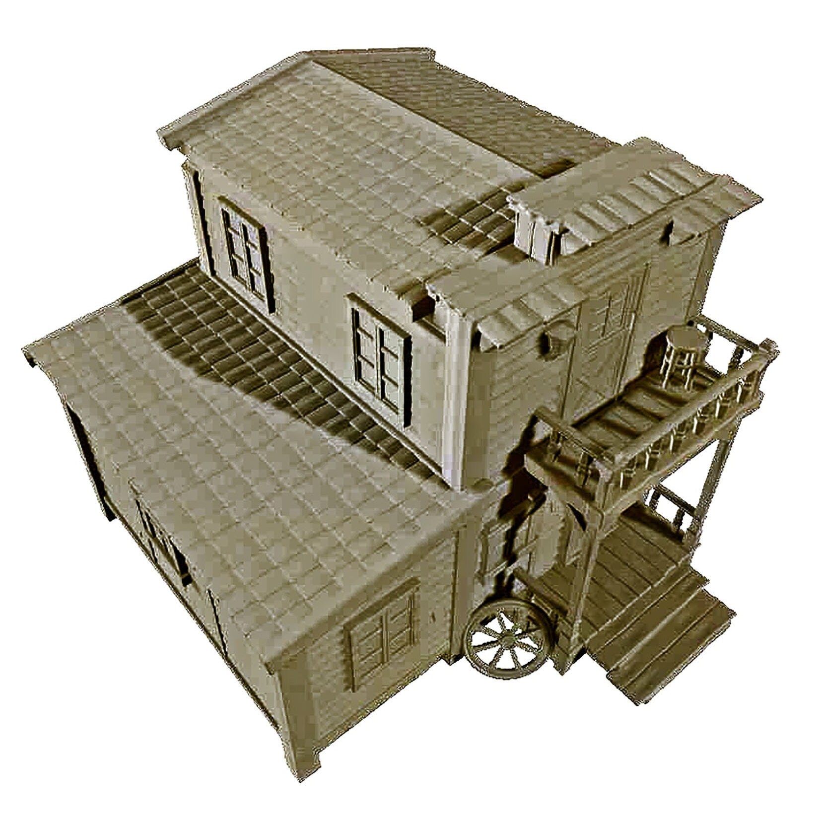 3D STL File Model House Residential Building 1 Wild West 3D Printing - Etsy