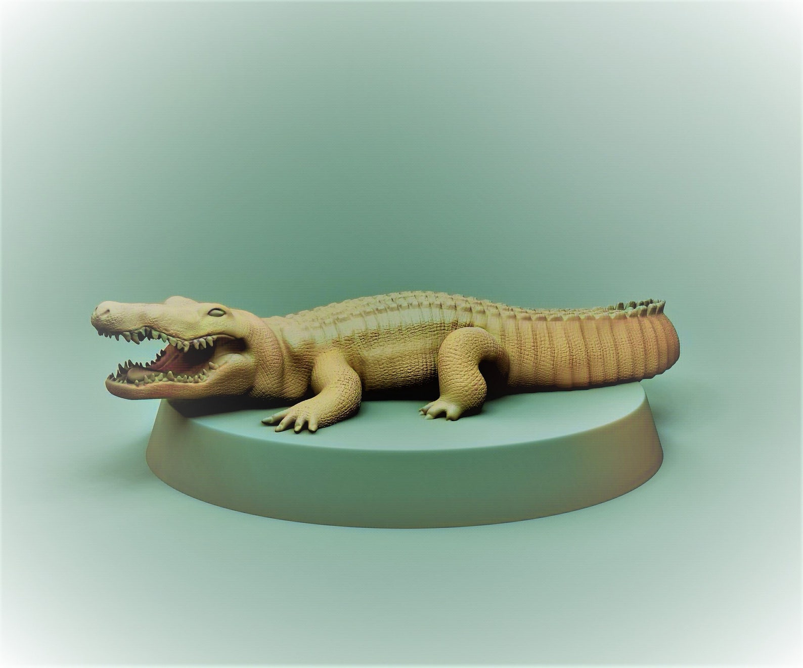 3D STL File Model Crocodile Diorama for 3D Printer | Etsy