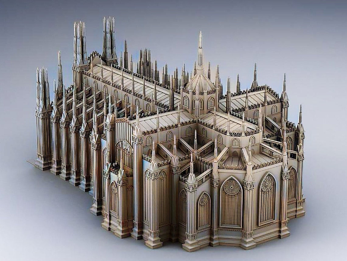 3D STL File Model Duomo Di Milano for 3D Printing | Etsy UK