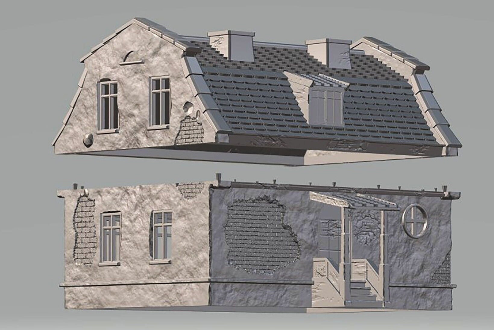 3D STL File House Model World War 2 for 3D Printing - Etsy