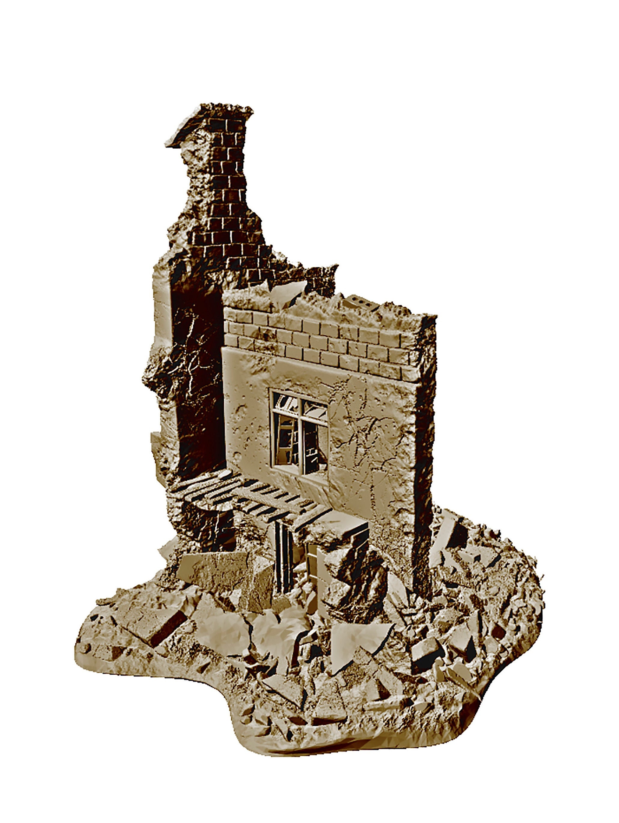 3D STL File Model Diorama Ruins WWII for 3D Printer - Etsy