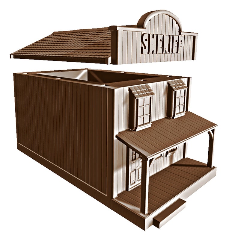 3D STL File Model House Sheriff Wild West 3D Printing - Etsy