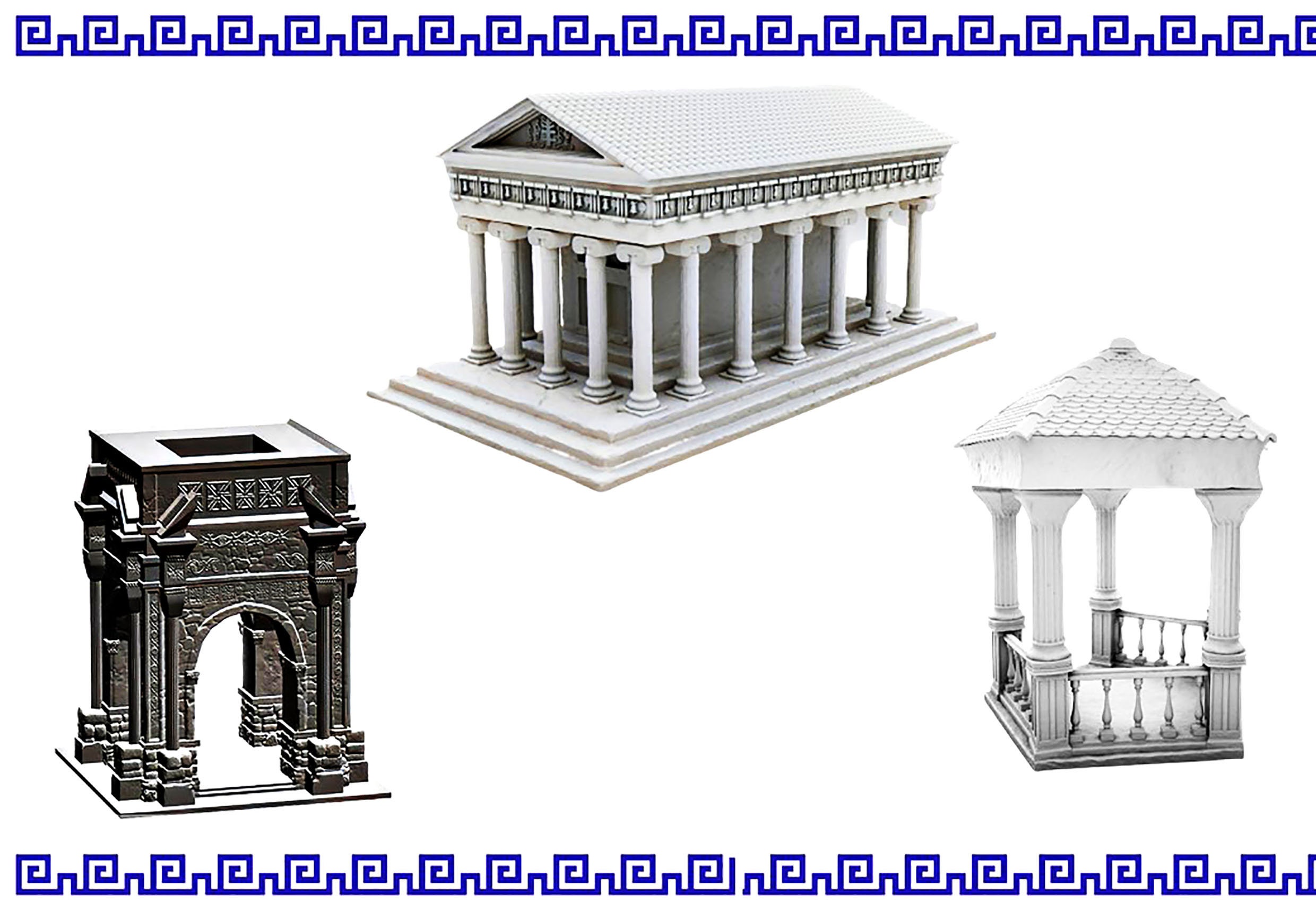 3D STL Files Model Greek Architecture for 3D Printing - Etsy