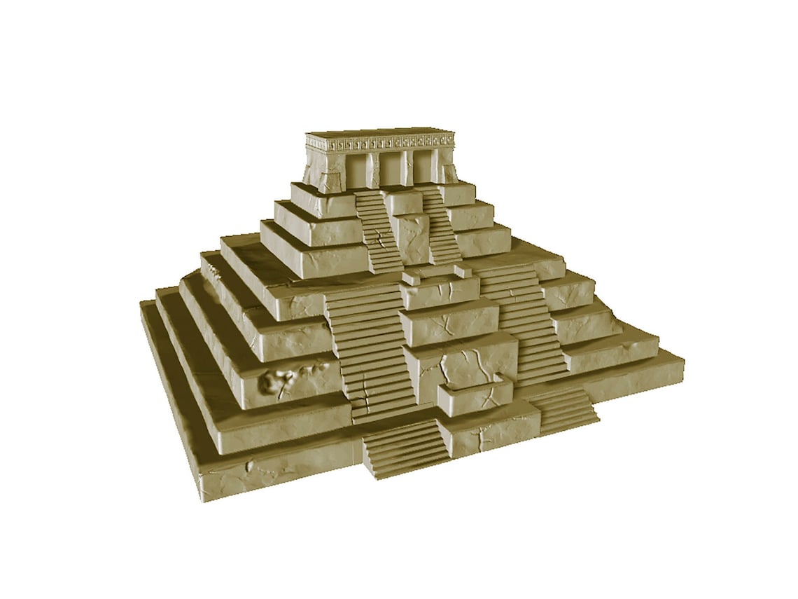 3D STL File Model Temple Maya for 3D Printing, Diorama, Tabletop 6,15mm ...
