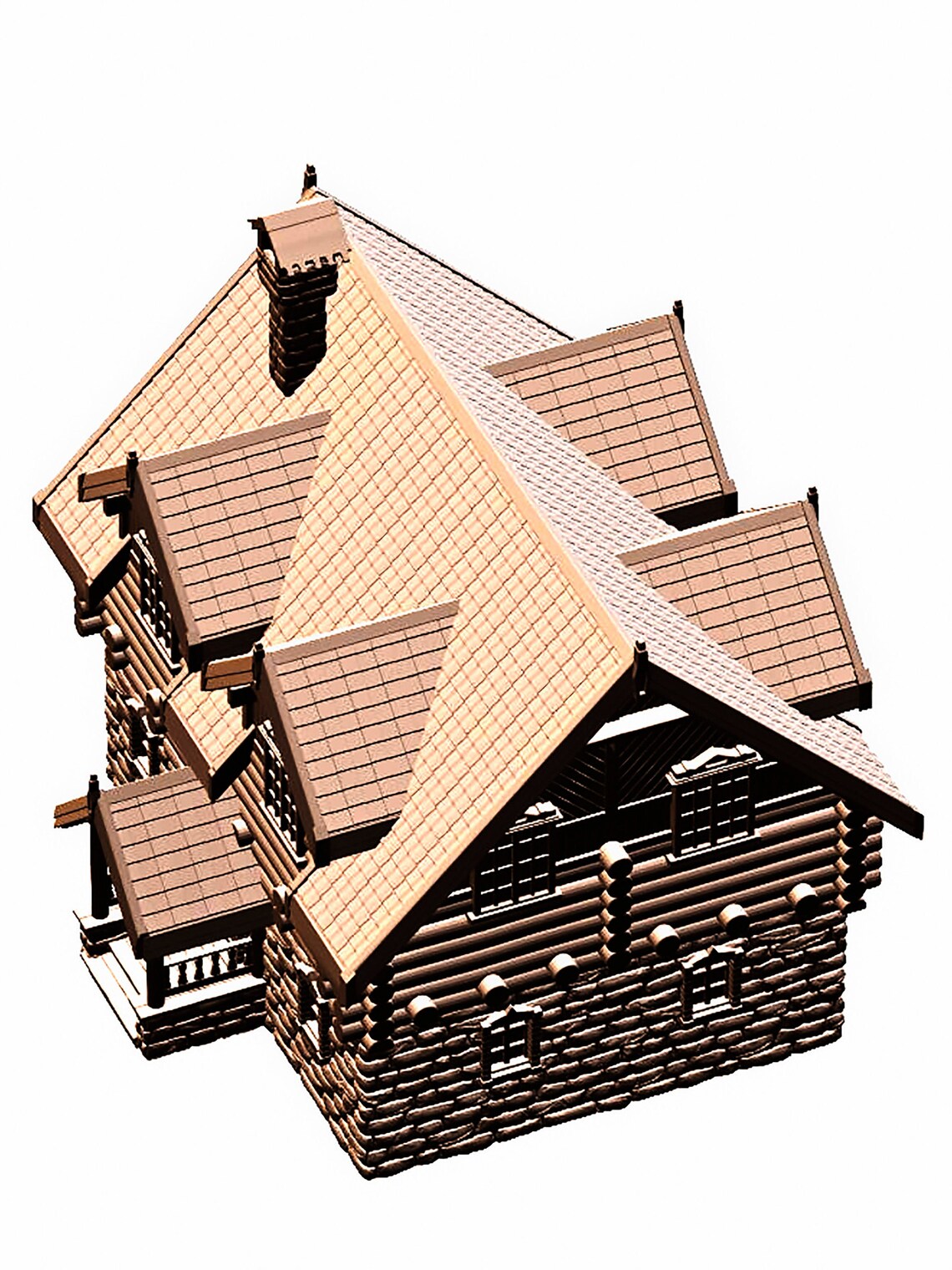 3D STL File Model Slavic Building for 3D Printing - Etsy