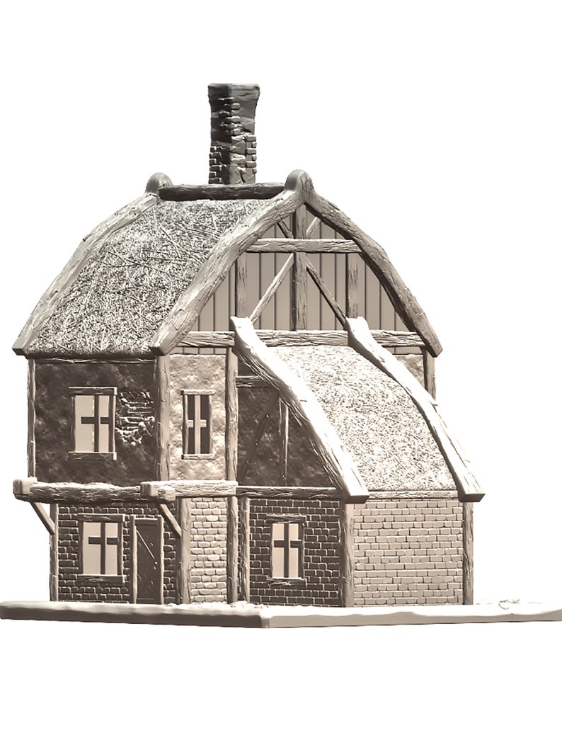 3D STL File Model Medieval Word House J for 3D Printing - Etsy