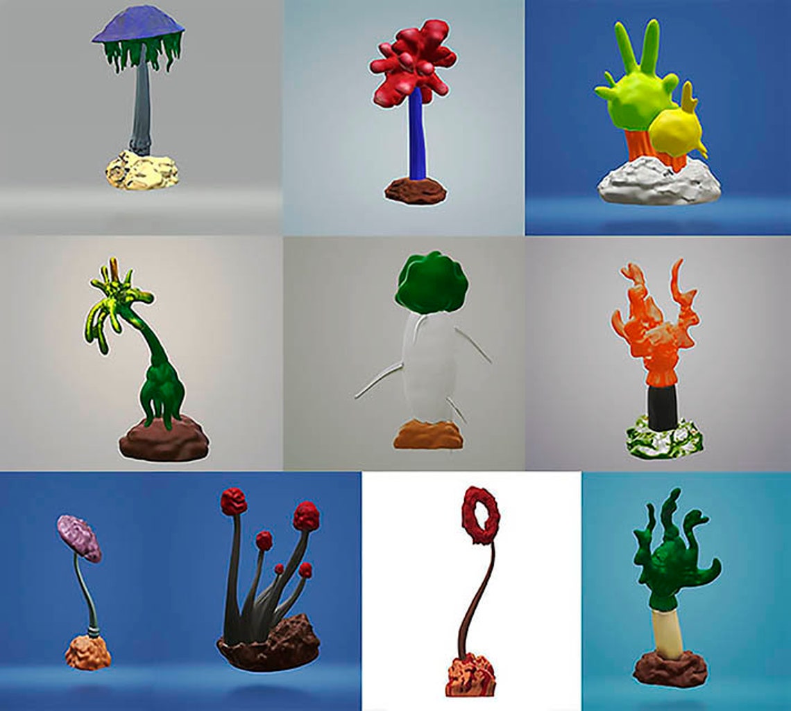 3D STL Files Models Plants Marine World Exoplanets for 3D Printing ...