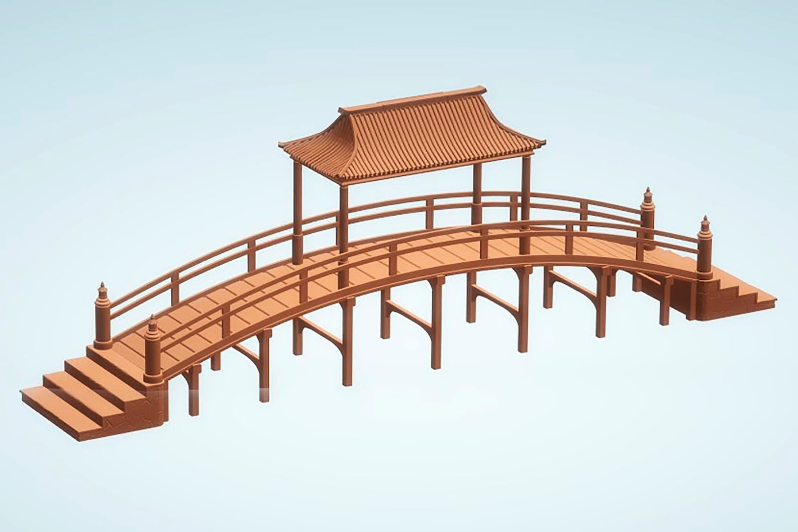 3D STL File Model Bridge Chinese Architecture for 3D Printing - Etsy