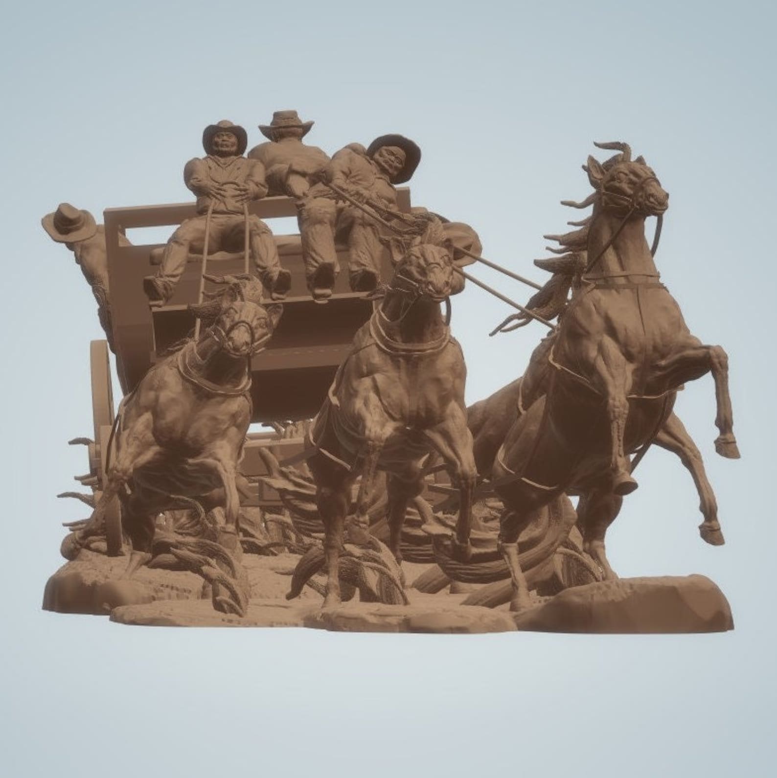 3D STL File Model Stagecoach Wild West for 3D Printing - Etsy