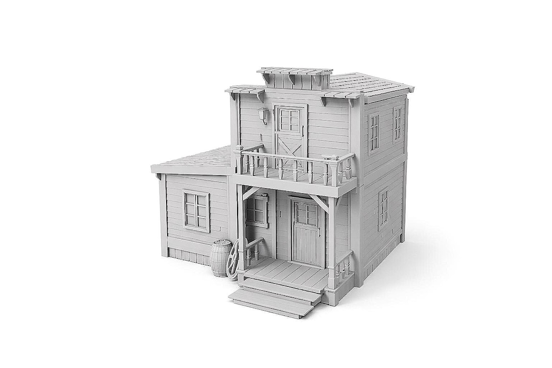 3D STL File Model House Residential Building 1 Wild West 3D Printing - Etsy