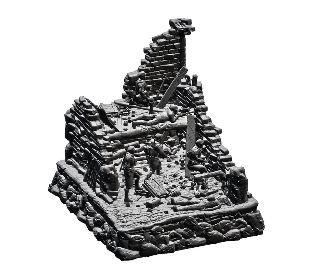 3D STL Diorama Russian Soldiers Defending Position for 3D Printing - Etsy