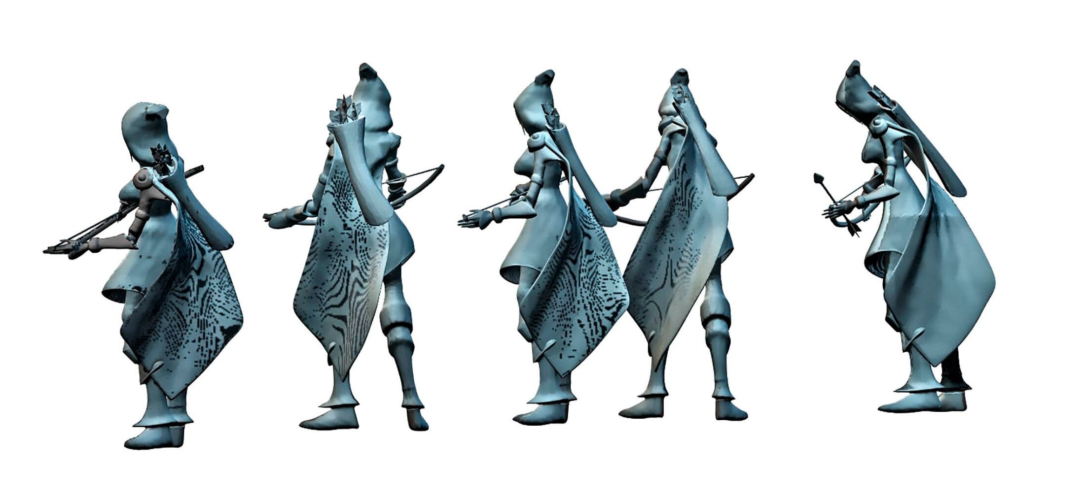 3D STL Files Models 5 Archers for Resin 3D Printing - Etsy