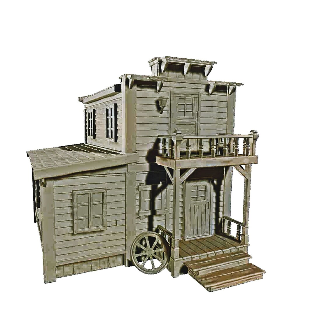 3D STL File Model House Residential Building 1 Wild West 3D Printing - Etsy