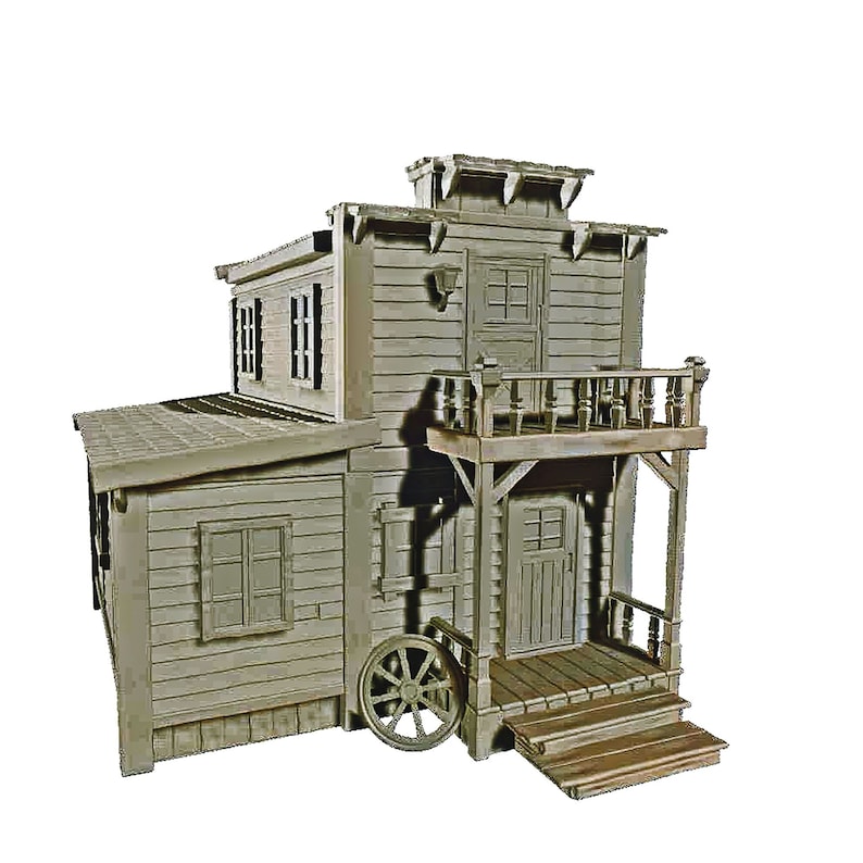 3D STL File Model House Residential Building 1 Wild West 3D Printing - Etsy