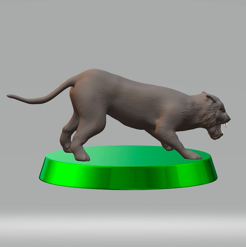 3D STL File Model Saber Tooth Tiger Diorama for 3D Printer - Etsy