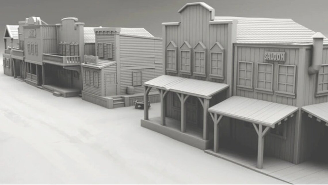 3D STL File Model Wild West for 3D Printing - Etsy